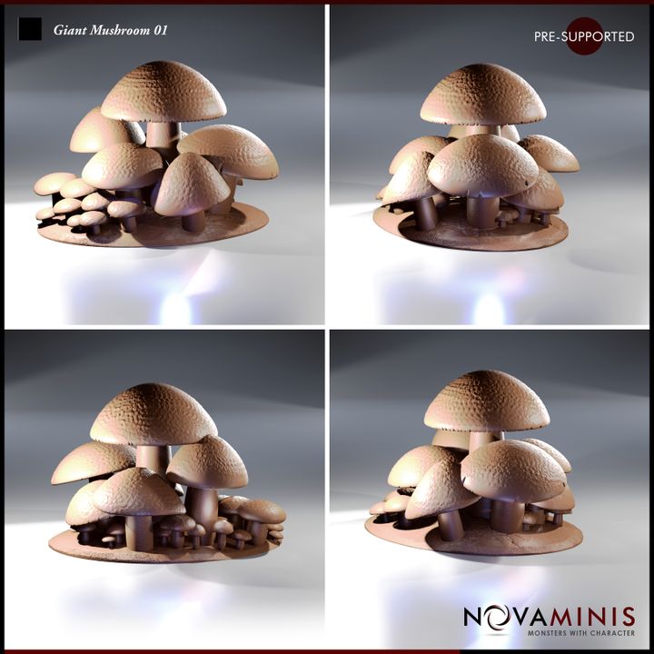 3D Printable Giant Mushroom 01 by NovaMinis